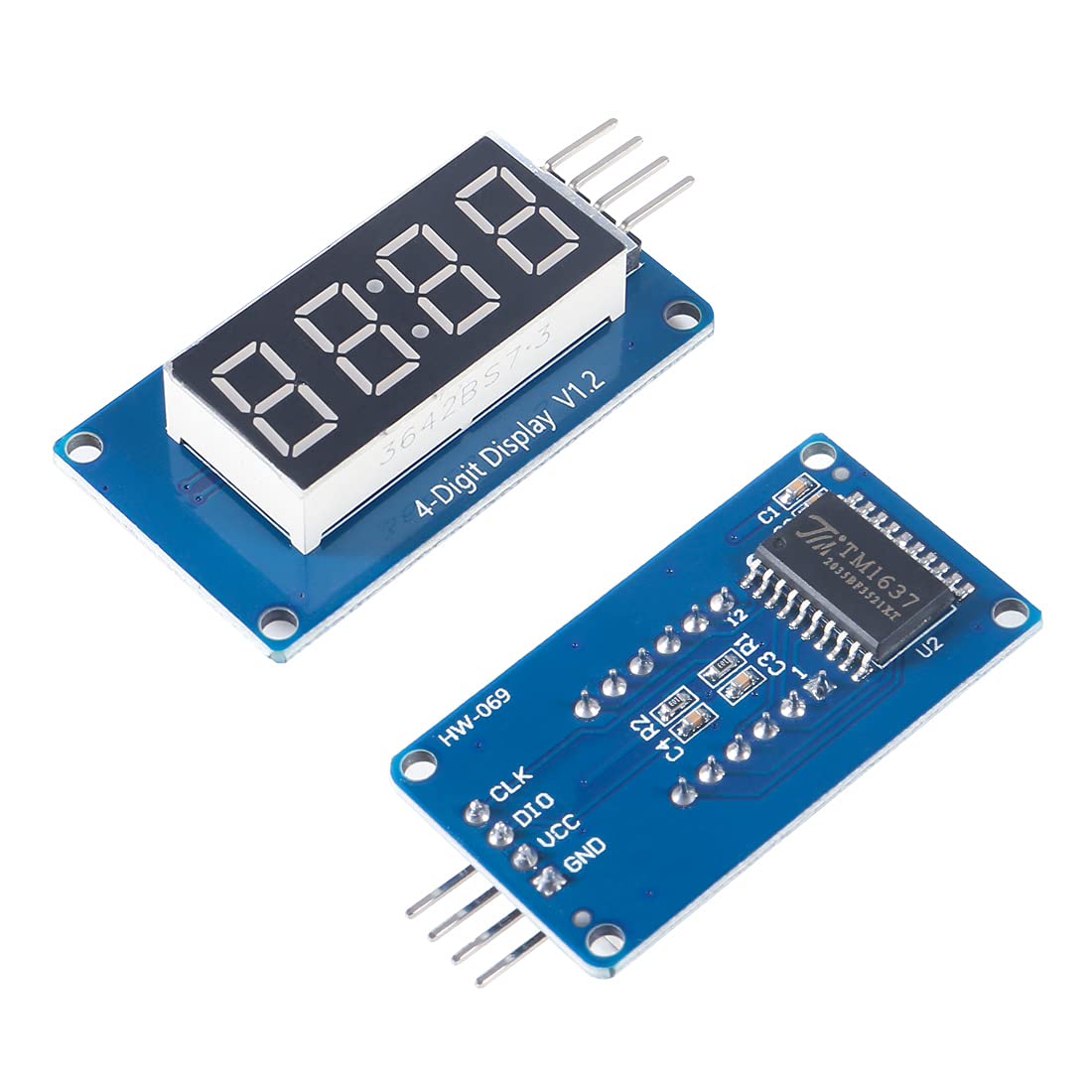 HW-069 4 Digits 7 Segment Display Module with 0.36Inch Time Clock TM1637 Driver - Electra Store