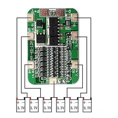 BMS 6S (24V-12A ) Lithium Battery Protection Module - Electra Store